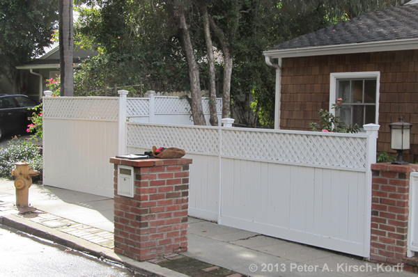 Custom Open Slat Modern Redwood Fence - Lake Hollywood, CA