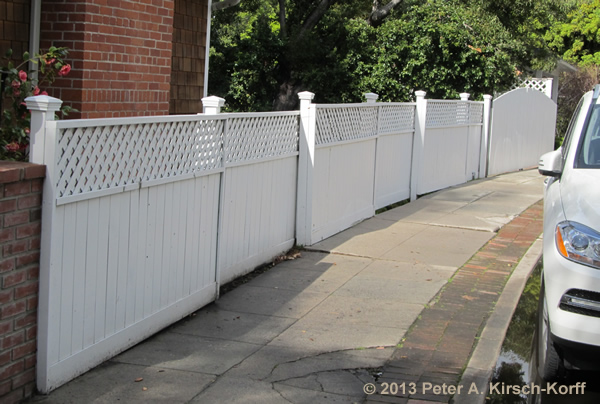 Custom Open Slat Modern Redwood Fence - Lake Hollywood, CA